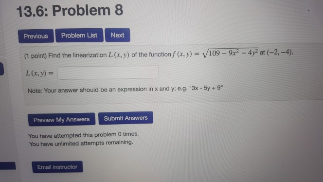 Solved Find the linearization L (x, y) of the function f (x, | Chegg.com