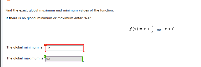 Solved Find the exact global maximum and minimum values of | Chegg.com