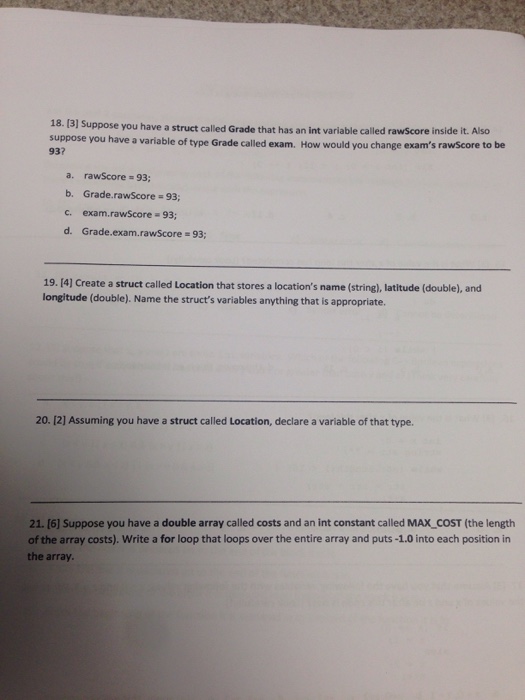 Solved ++ CSC 2050 Intro to Programming in C Assuming that | Chegg.com