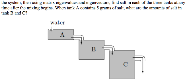 Solved The figure below shows a mixing problem with 3 tanks. | Chegg.com