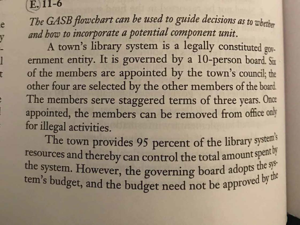 The GASB flowchart can be used to guide decisions as | Chegg.com