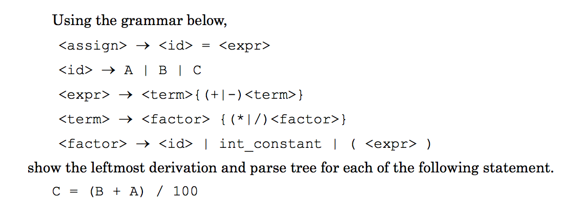 Solved Using the grammar below, arrow = ?A| B| C arrow | Chegg.com