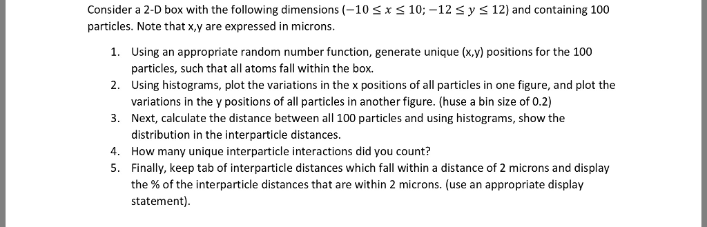 Consider a 2-D box with the following dimensions (-10 | Chegg.com