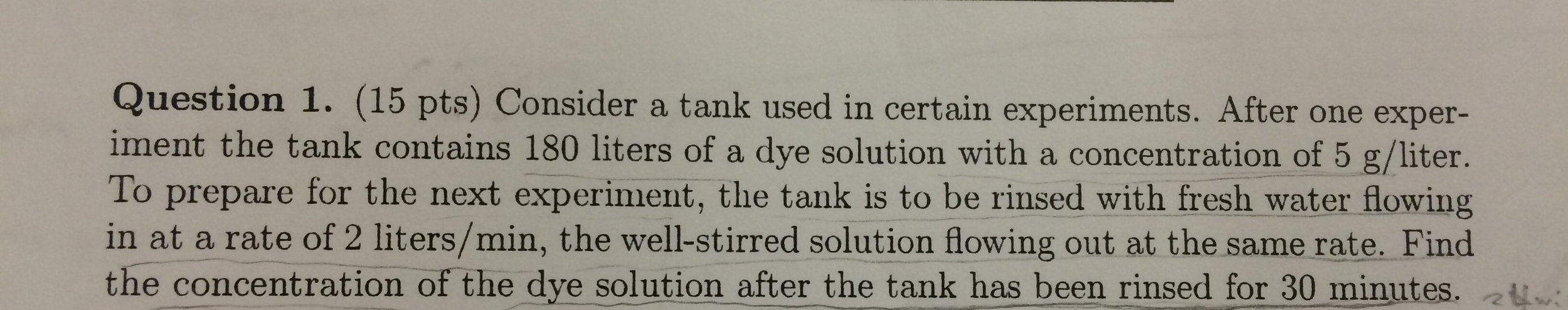 Solved: Consider A Tank Used In Certain Experiments. After... | Chegg.com