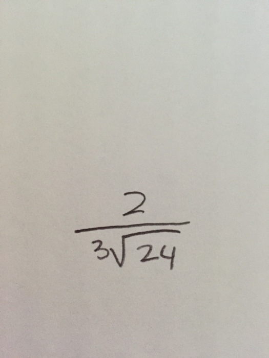Solved 2/3 root 24 | Chegg.com