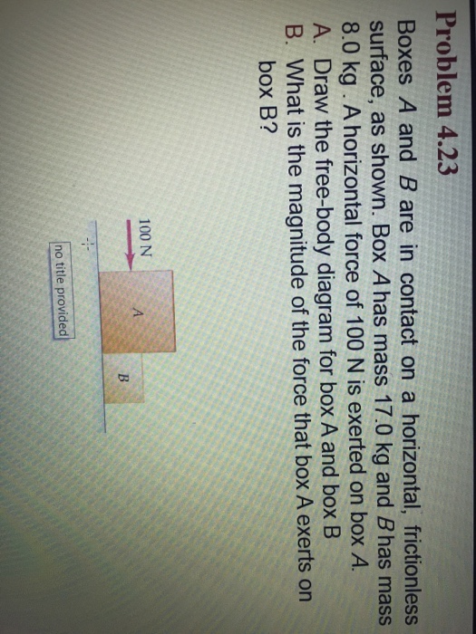 Solved Boxes A and B are in contact on a horizontal, | Chegg.com