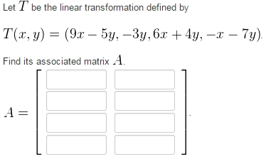 Solved Linear Algebra Let T be the linear transformation | Chegg.com