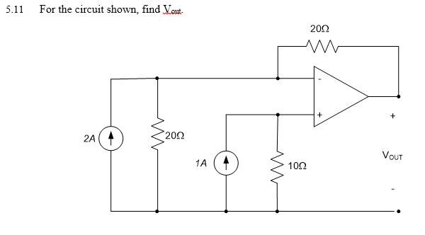 Solved For the circuit shown, find V_out | Chegg.com