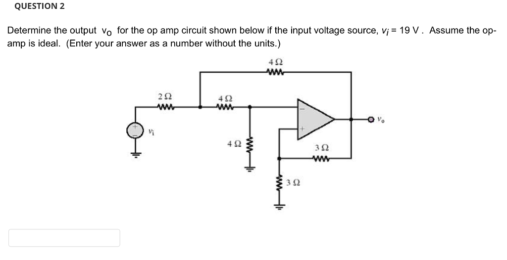 Solved QUESTION 2 Determine the output Vo for the op amp | Chegg.com Solved QUESTION 2 Determine the output Vo for the op amp | Chegg.com