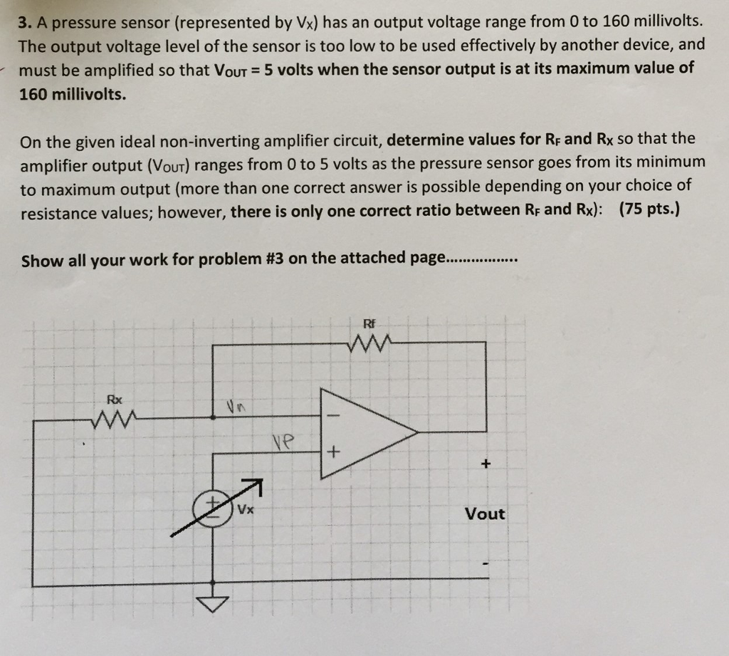 Solved A pressure sensor (represented by V_x) has an output | Chegg.com