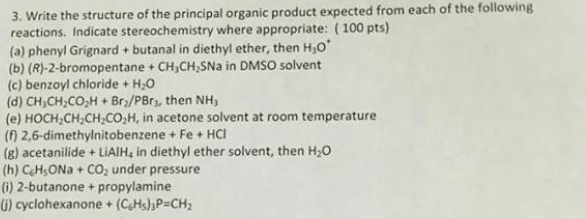 Solved Write the structure of the principal organic product | Chegg.com