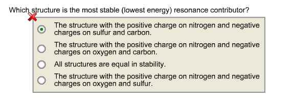 Solved The following structure is an anion with three | Chegg.com