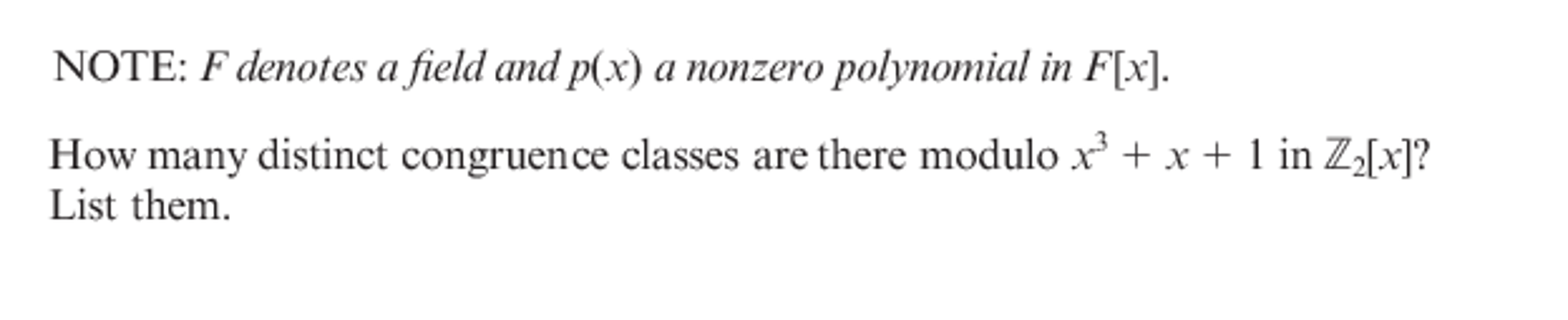 Solved How many distinct congruence classes are there modulo | Chegg.com