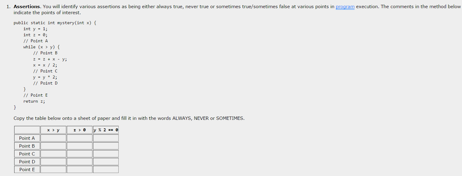 Solved You will identify various assertions as being either | Chegg.com