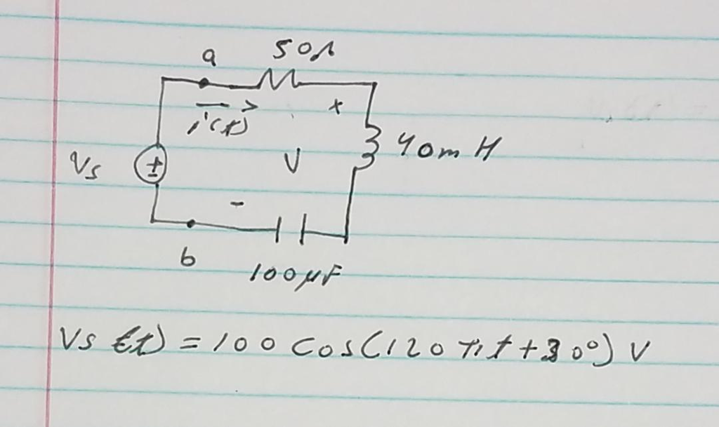 Solved 1. Find and draw the phasor-domain equivalent | Chegg.com