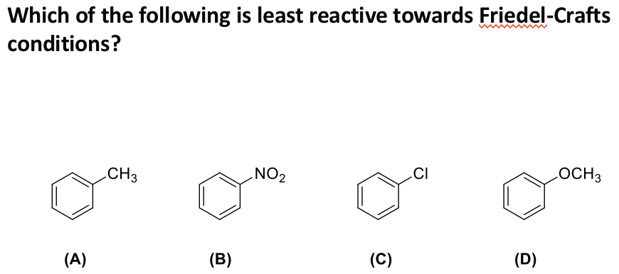 Solved Which of the following is least reactive towards | Chegg.com