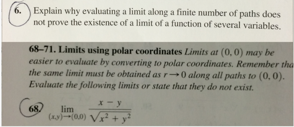 Solved Explain why evaluating a limit along a finite number | Chegg.com