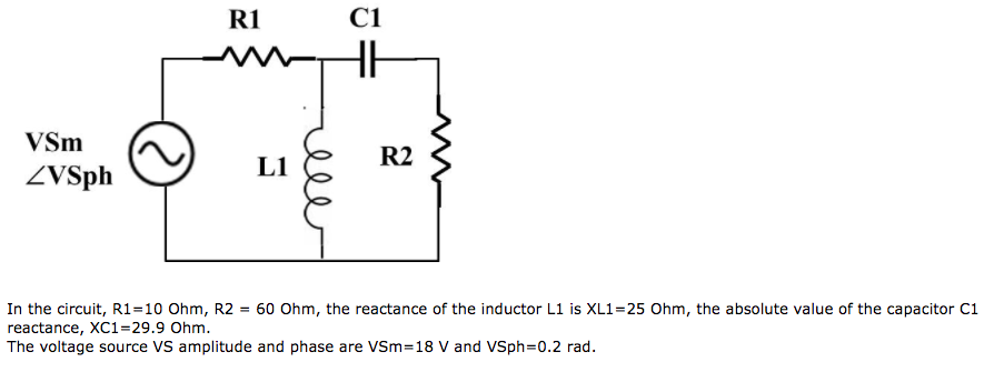Solved R1 CI R2 ZVSph In the circuit, R1-10 Ohm, R2-60 Ohm, | Chegg.com