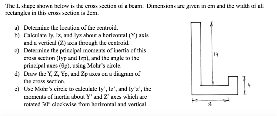 The L shape shown below is the cross section of a | Chegg.com