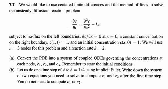 7.7 We would like to use centered finite differences | Chegg.com