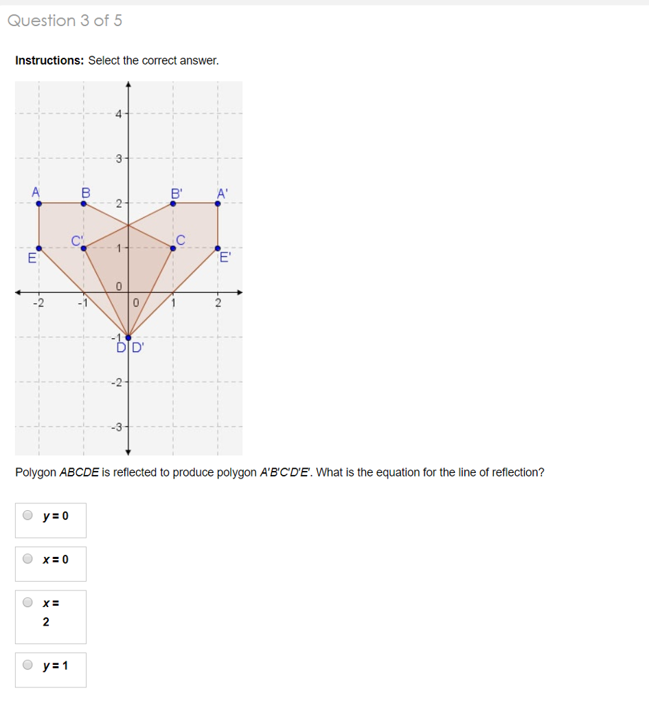 Solved Select the correct answer. Polygon ABCDE is | Chegg.com