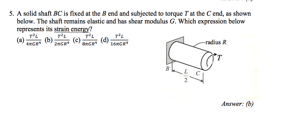 Solved 5. A solid shaft BC is fixed at the B end and | Chegg.com
