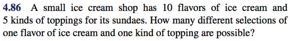 Solved A small ice cream shop has 10 flavors of ice cream | Chegg.com