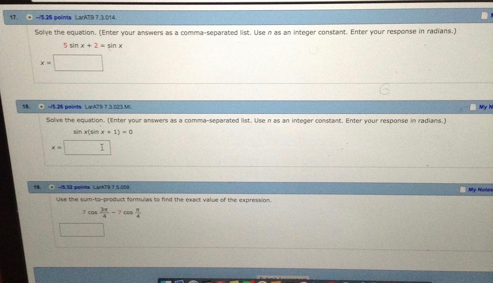 Solved Solve the equation. (Enter your answers as a | Chegg.com