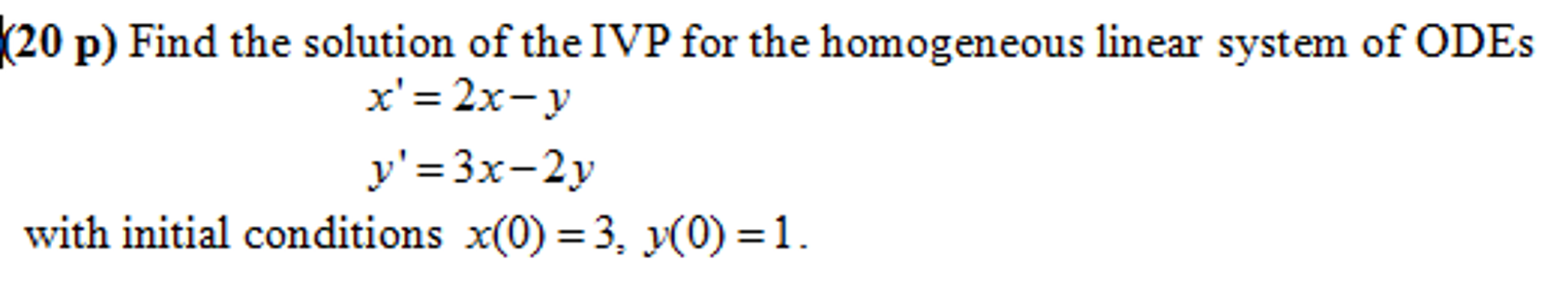 Solved Find the solution of the IVP for the homogeneous | Chegg.com