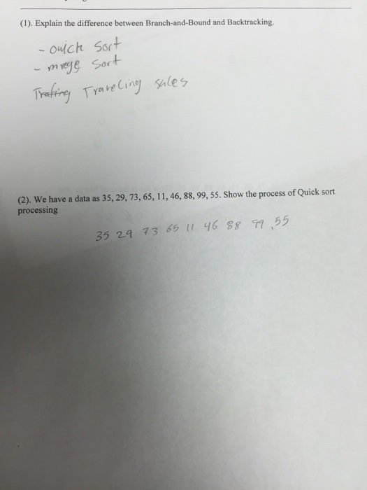 Solved Explain the difference between Branch-and-Bound and | Chegg.com