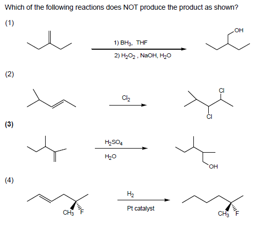 Solved Which of the following reactions does NOT produce the | Chegg.com