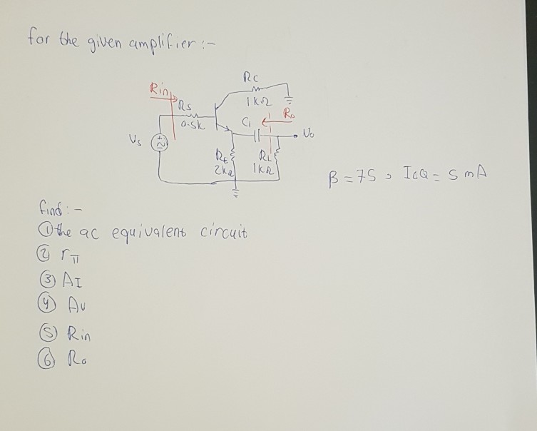 Solved of ven omplttier ftc R, ?? Ro Ciad ?the ac equivalent | Chegg.com