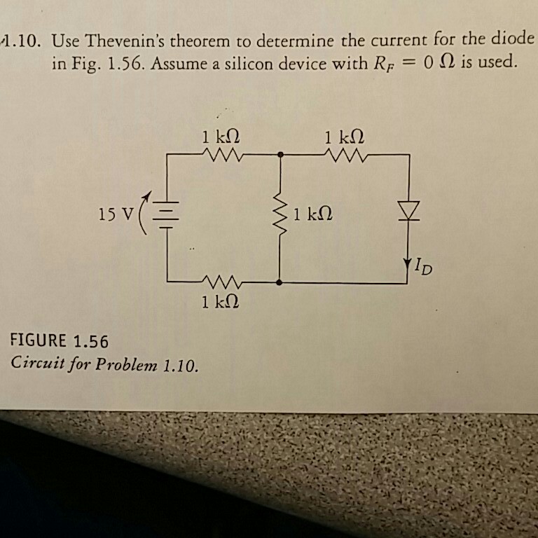 Solved Use Thevenin's theorem to determine the current for | Chegg.com