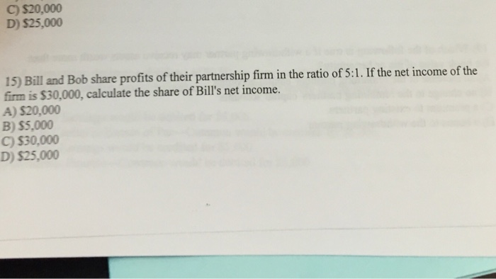 Solved Bill and Bob share profits of their partnership firm | Chegg.com