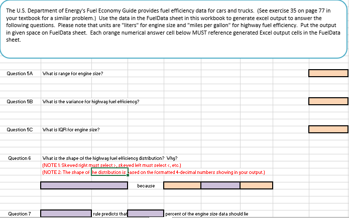 Solved The U.S. Department of Energy's Fuel Economy Guide | Chegg.com