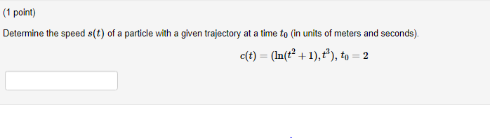 Solved Determine the speed s(t) of a particle with a given | Chegg.com