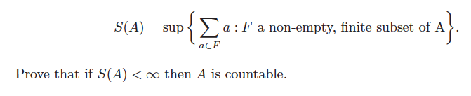 Solved Let A be a non-empty subset of (0, infinity) and | Chegg.com
