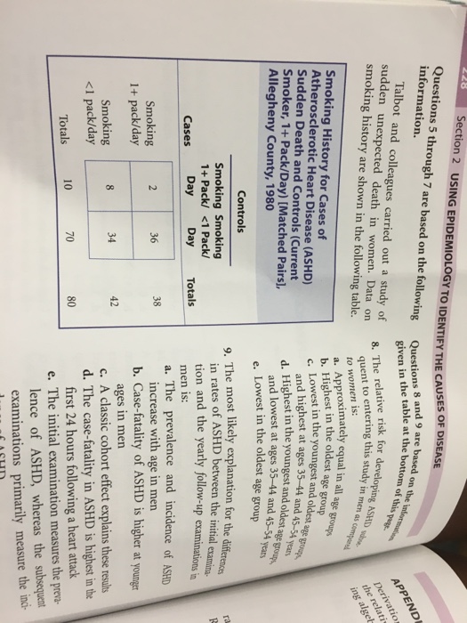 Solved 228 Section 2 uSING EPIDEMIOLOGY TO IDENTIFY THE | Chegg.com