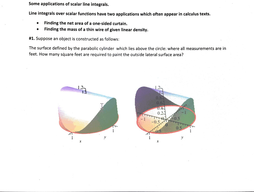 Solved Some applications of scalar line integrals Line | Chegg.com Solved Some applications of scalar line integrals Line | Chegg.com