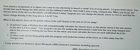 Solved Your physics assignment is to figure out a way to use | Chegg.com
