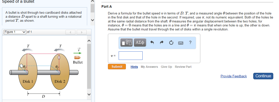 Solved A bullet is shot through two cardboard disks attached | Chegg.com