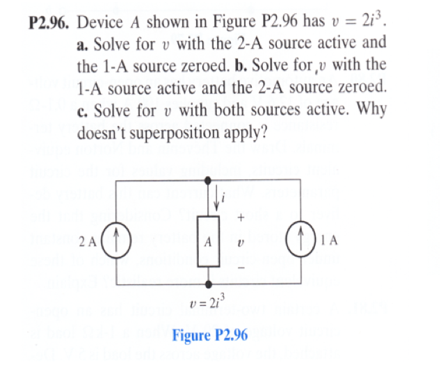 Solved a. Solve for v with the 2-A source active and the 1-A | Chegg.com