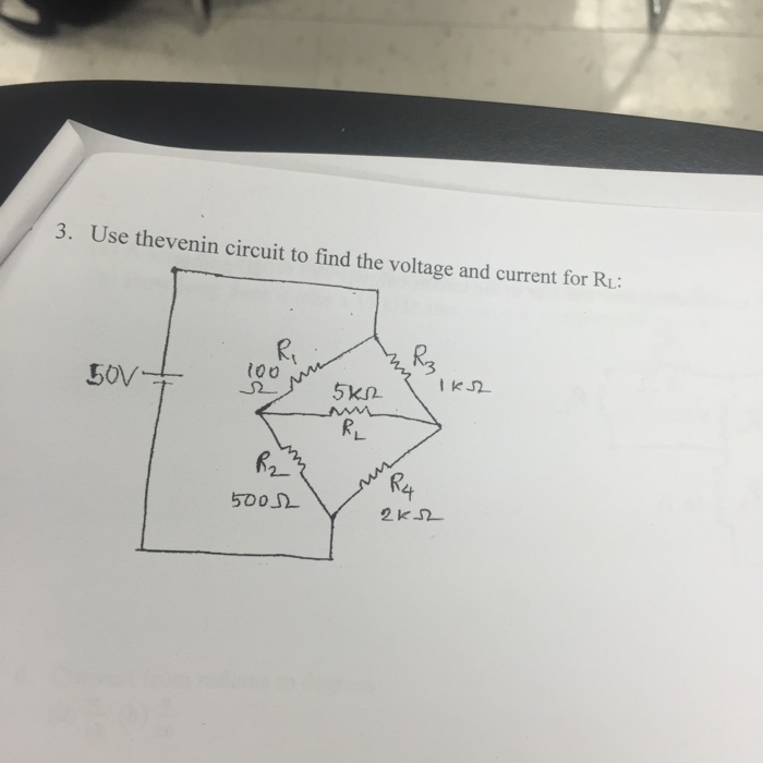 Solved Use thevenin circuit to find the voltage and current | Chegg.com