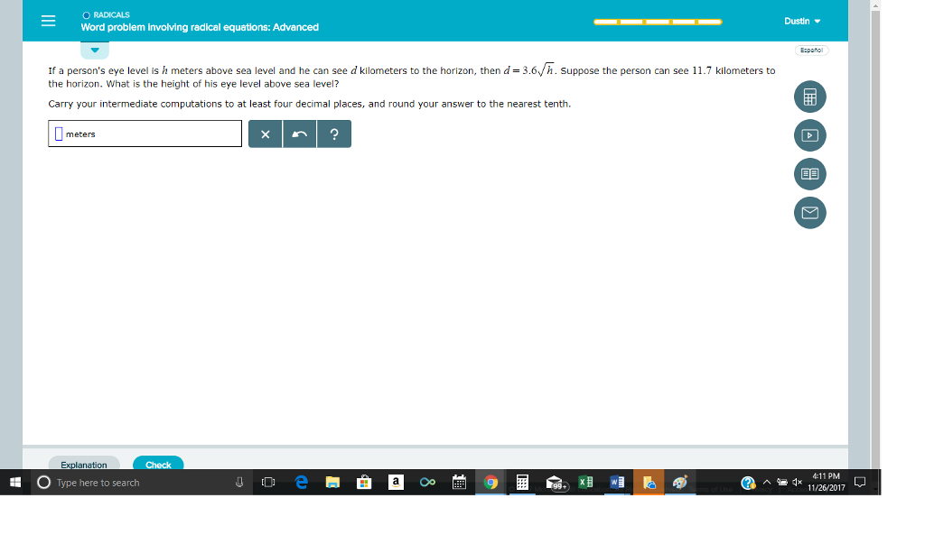 Solved O RADICALS Word problem involving radical equations: | Chegg.com
