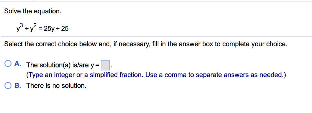 Solved Solve the equation. Select the correct choice below | Chegg.com