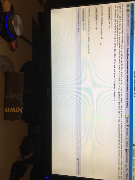 Solved The wavefunction of a transverse sinusoidal wave on a | Chegg.com