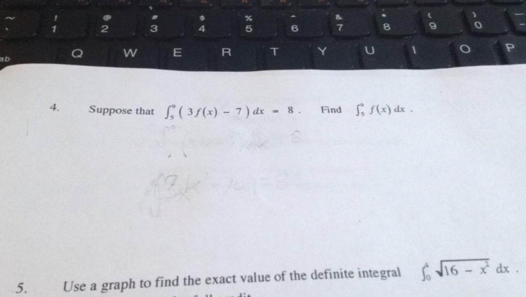 Solved Suppose that integral_5^9 (3 f(x)-7) dx=8. Find | Chegg.com