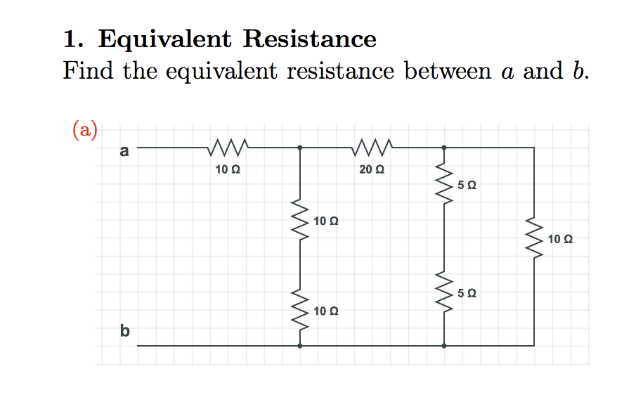 Solved 1. Equivalent Resistance Find the equivalent | Chegg.com