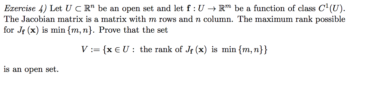 Let U subset of R^n be an open set and let F: U | Chegg.com