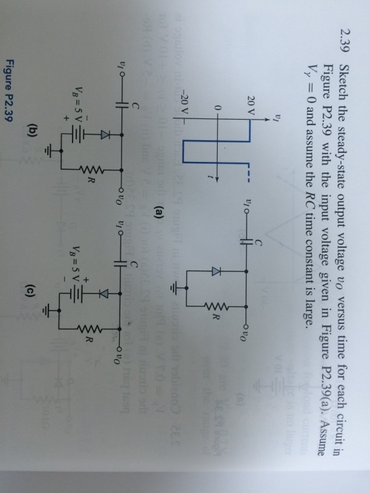 Solved Sketch the steady-state output voltage Vo versus time | Chegg.com